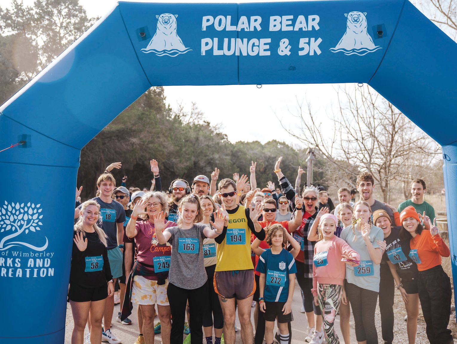 Wimberley Parks & Rec hosts 8th annual polar bear plunge and 5k at Blue Hole